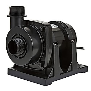 Little Giant FP1 115-Volt, 1000 GPH Wet Rotor Submersible or Inline Pond/Fountain Pump with 26-Ft. Cord, Black, 566132