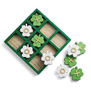 Heart Carpenter St Patrick's TicTacToe Game for Kids and Family Board Games 3D Travel of Living Room Decor and Coffee Top Table Games Decor Family Games Night Classic Board TicTacToe