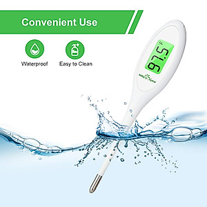 8 Sec Fast Reading Easy@Home Digital Oral Thermometer for Adult, Kid and Baby, Oral, Rectal and Underarm Temperature Measurement for Fever with Two-Color LCD Display Backlit and Alarm EMT-A12