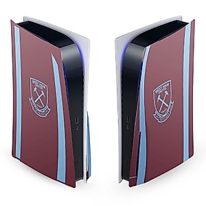 Head Case Designs Officially Licensed West Ham United FC Jersey 2020/21 Home Kit Matte Vinyl Faceplate Sticker Gaming Skin Case Cover Compatible with Sony Playstation 5 PS5 Disc Edition Console