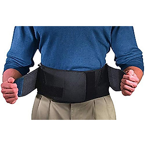 MUELLER Sports Medicine Adjustable Lumbar Back Brace with Removable Pad, Back Pain Relief Support for Men and Women, Ideal for Upper and Lower Back Pain, Sciatica, Scoliosis, Black, Regular Size