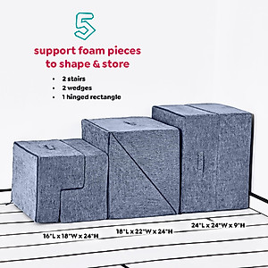 Yourigami Kids and Toddler Play Gym, Playroom Couch Set, Durable Modular Design, Blue Lagoon