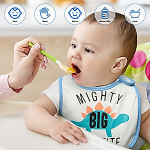 BWkoss 10Pcs Waterproof Baby Bibs Unisex Newborn Babies Food Bibs Baby Keepsake Birthday Gift for Drooling Feeding Eating Teething, 6-12 Months