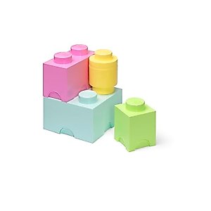 LEGO Storage Brick Multipack L, Stackable Storage Boxes, Set of 4 pcs – Perfect LEGO Organiser, Desk Storage Solution and Room Storage Unit for Kids