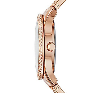 Fossil Women's Stella Quartz Stainless Steel Multifunction Watch, Color: Rose Gold Glitz (Model: ES3590)