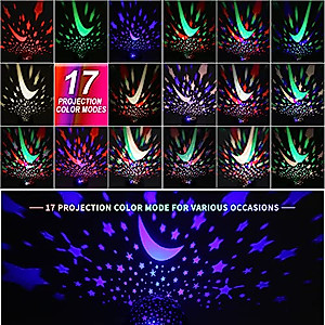SCOPOW Star Projector Night Light for Kids Rotating Night Light on Ceiling Glow in The Dark for Bedroom Decor Starry Sky LED Lamp with Timer, Birthday Gifts Toys for Baby Toddler Girls Boys