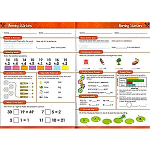 First Grade & Second Grade - Morning Starters Educational Workbooks - Set of 2 Books - v11