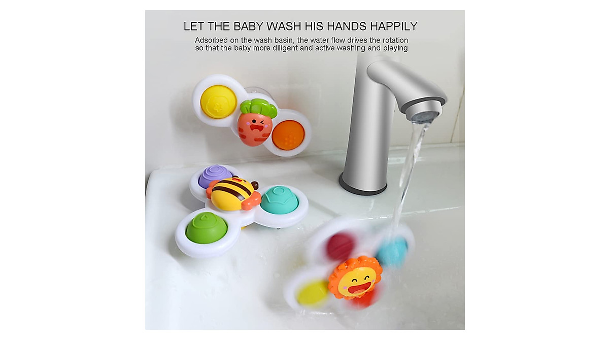 Suction Cup Spinning Top Toy - Safe Infant Sensory Fun