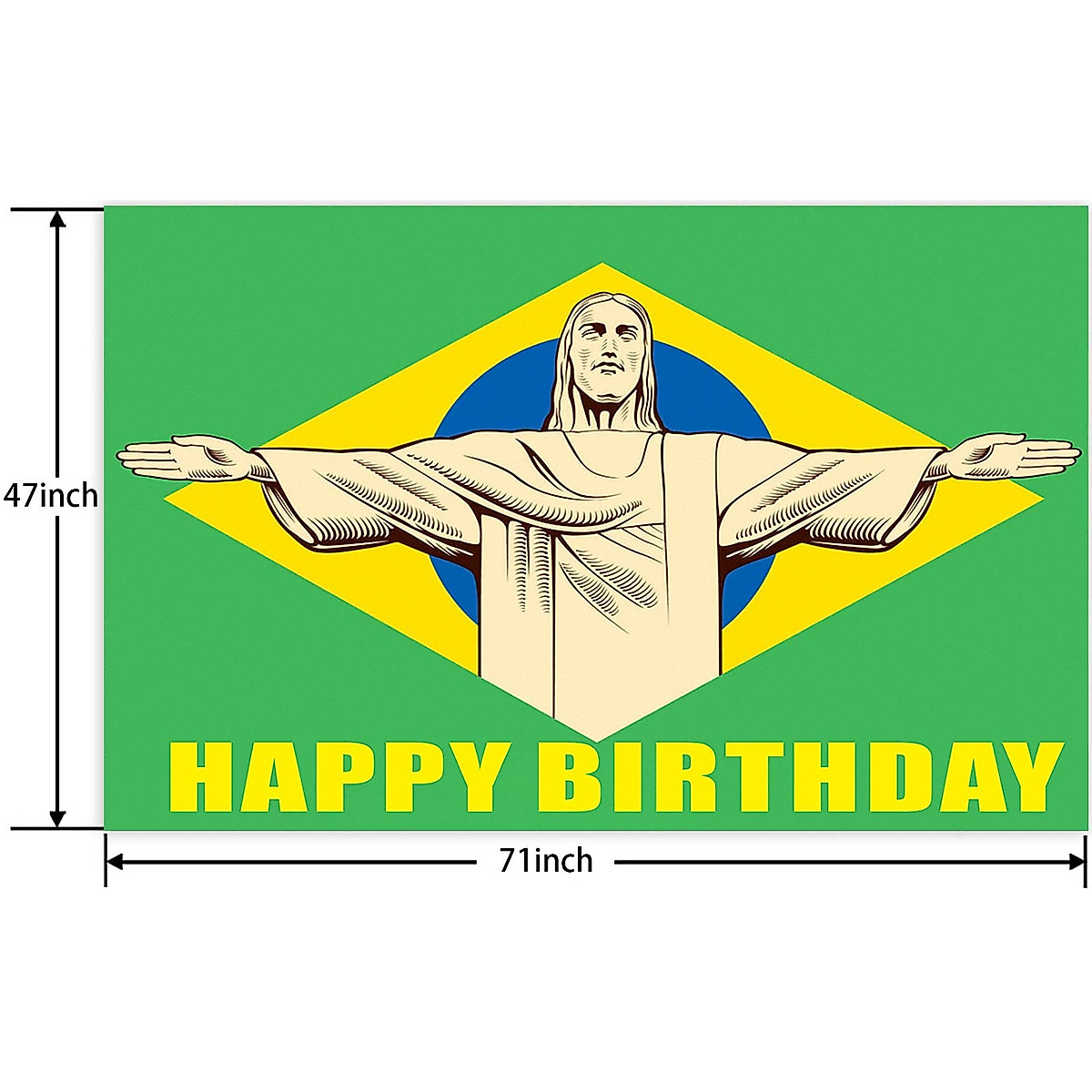 Brazil Independence Day Banner Background Patriotic Events 7th of September Theme Decor Flag for Sports Bars Party Decorations Happy Birthday Brazil Party Photo Booth Props Supplies Backdrop