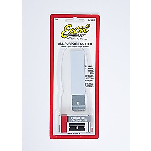 Excel Blades K12 All Purpose Utility Knife, American Made Box Cutter Knife with 6 Single Edge Blades