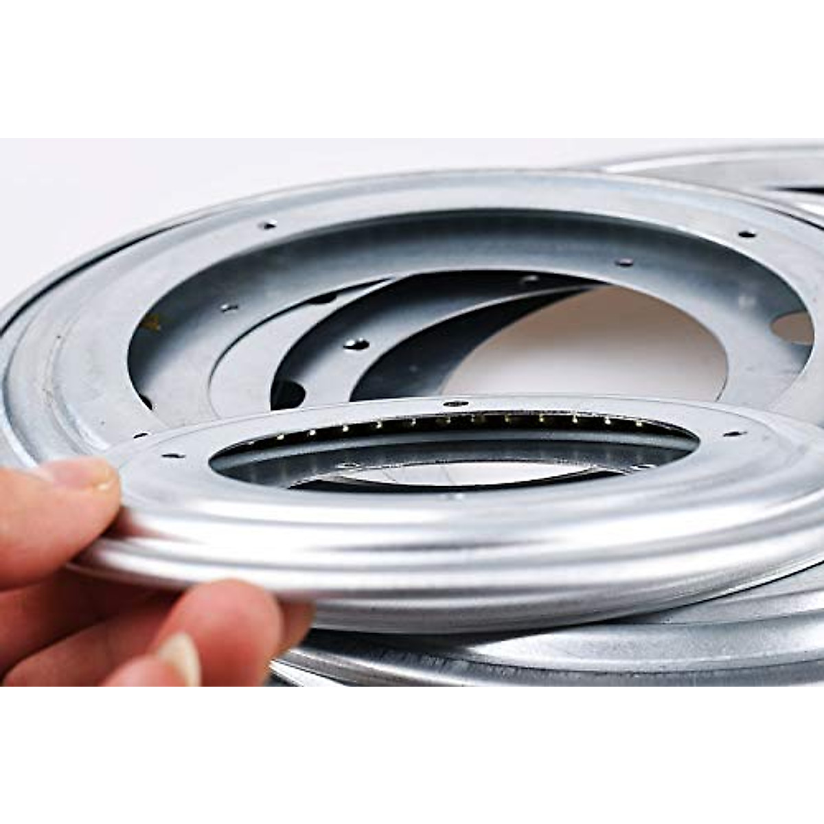 2wayz 9" Industrial Grade DIY Lazy Susan Turntable Swivel Base. Easily Turn & roll up to 750 LBS Table Plates. Heavy Duty Ball Bearing Hardware Mechanism, Enjoy!, Wooden Lazy Susan