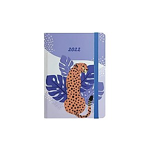 Letts of London, 22-082068 Cheetah A6 Week to View 2022 Diary - Peach