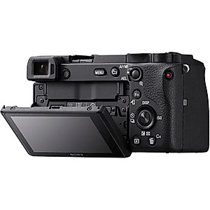 Sony a6600 Mirrorless Camera (ILCE6600/B) E PZ 16-50mm f/3.5-5.6 OSS Lens+Case+128 GIG Memory Cards+TTL Flash+Tripod(17PC) Bundle