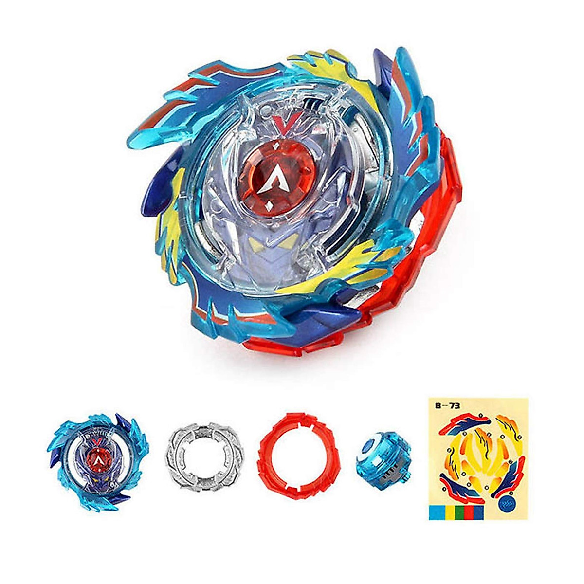 Battling Toys - Gaming Tops Gyro Spinning Brust Toy B-73 Genesis Valtryek Starter Set with LR Launcher & Weight Damper & Grip