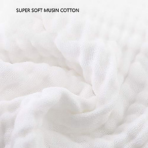 Muslin Baby Bibs, 360 Degree Rotate Soft Baby Bib Anti-Stain and Odor Resistant, Neck Baby Bibs Drool