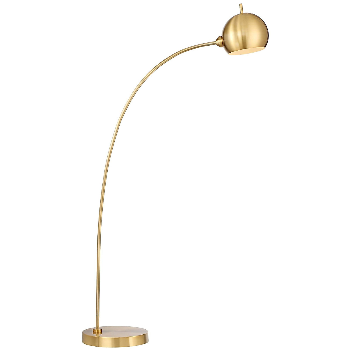 Possini Euro Design Capra Modern Chairside Arched Lamp Floor Standing 70" Tall Antique Brass Gold Swivel Head Bright Lighting Decor for Living Room Task Reading House Bedroom Home