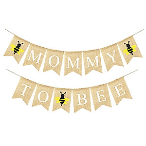 VILIFEVER Mommy to Bee Banner for Baby Shower, Bumble Bee Themed Baby Shower Decorations, Gender Neutral Decorations Supplies Welcome Baby Hanging Bunting