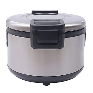 FXEIPOL Commercial Rice Warmer 20QT Electric Rice Warmer 68 ℃ or 72 ℃ Adjustable Temperature Rice Warmer with Handles Industrial Rice Warmer for Restaurants