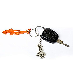 Munkees Shark Bottle Opener Keychain, Mini Ocean & Water Animal Key Rings, Small Pocket-Sized Sea Creature Key Chain Opens Beer, Caps, Cans & Bottlecaps