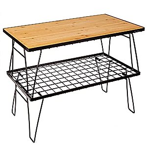 SUNESA Portable Picnic Table Outdoor Camping Folding Net Table Camping Self-Driving Tour Picnic Barbecue Grid Tea Table Rack Foldable Camping Table