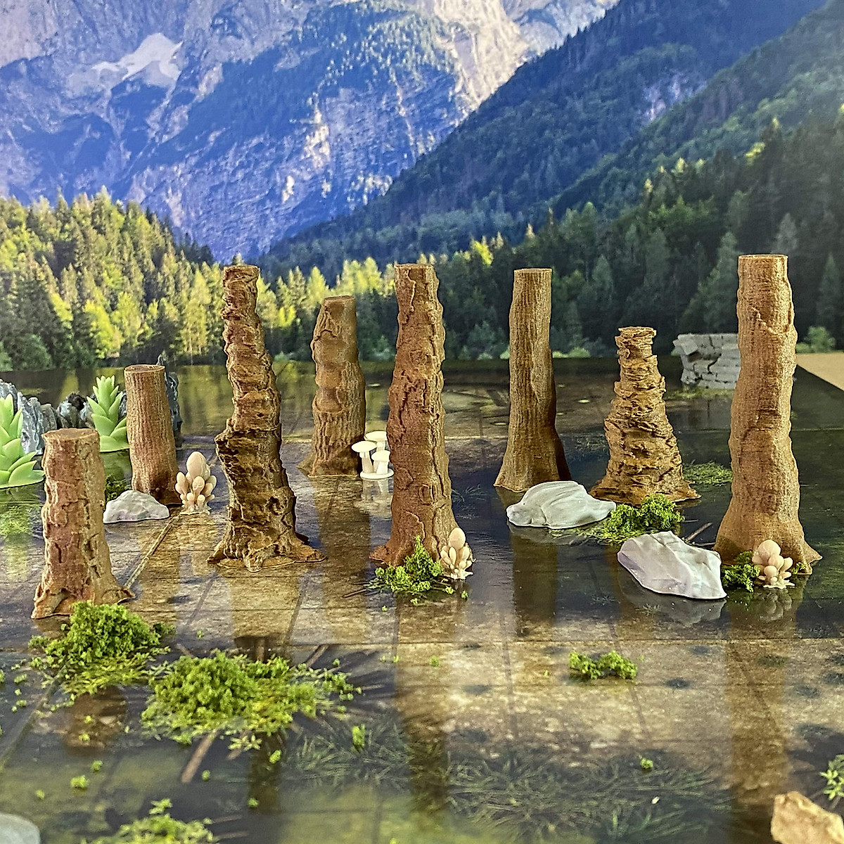 Extruded Gaming Forest Trees Set 3