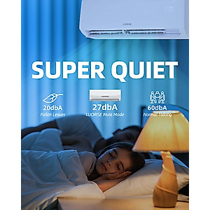 LUORISE 12000 BTU WiFi Mini Split AC/Heating System, Ductless Air Conditioner, 19 SEER2 Energy Efficient Inverter AC, Cools Up to 550 Sq.Ft, Pre-Charged Heat Pump & 16.4ft Installation Kits, 115V