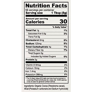 Anthony's Organic Black Cocoa Powder, 1 lb, Unsweetened, Dutch Processed, Gluten Free, Non GMO