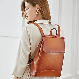 HESHE Leather Backpack for Women Fashion Convertible Backpack Purse Designer Handbags Anti Theft Rucksack for Travel