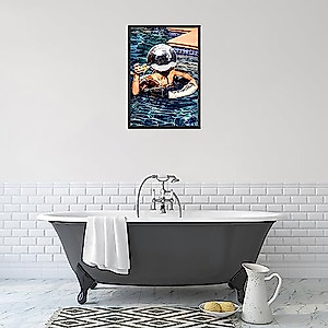 Trendy Wall Art Aesthetic Preppy Poster Print Funny Black and White Wall ArtDisco Canvas Wall Art Trendy Newspapers Print Wall Decor for Living Room Dorm Room Bar Cart 16x24in Unframed