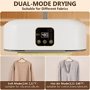 Generic Portable Clothes Dryer，Conveniently Stored Mini Portable Dryer, Compact Dryer Machine with Timer function, Portable Dryer for Apartments, Dorms, Travel and RV, G-1035
