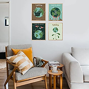 Save the Earth Art Poster | Environment Environmental Art Print Environmental Awareness for Kids, Save the Earth Print, Motivational Poster, Earth Day Print, Eco Activist Art (Save the Earth, 8X10inch Unframed)