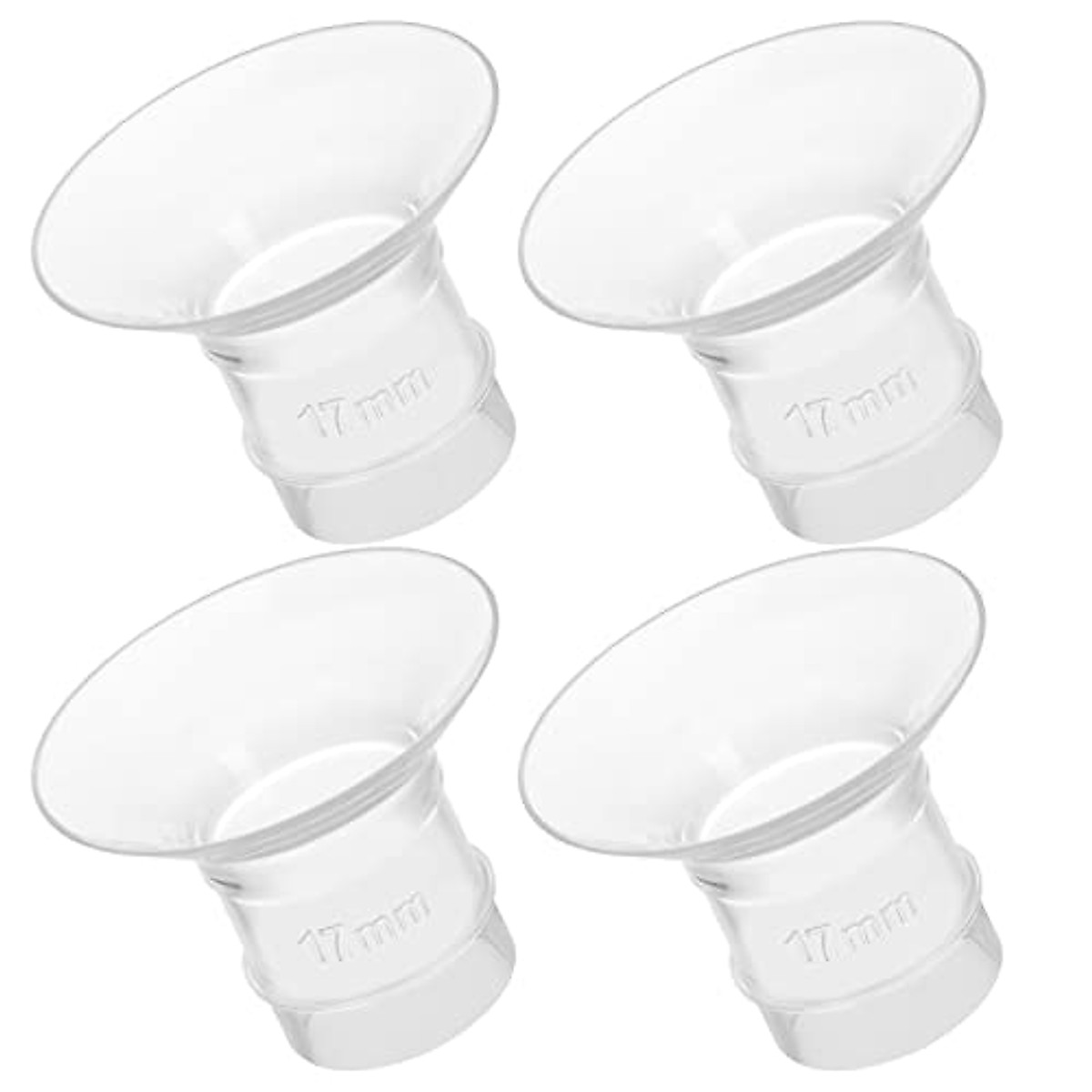 Nanawawa Flange 15, 17, 19, 21mm Insert 24mm Shroud/Flange,Compatible with momcozyS9/S10/S12，Wearable Breast Pump Shields/Flanges， 4 pcs/Each.(17mm/pcs)
