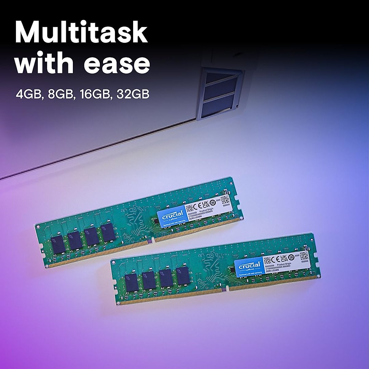 Crucial RAM 8GB Kit (2x4GB) DDR4 2666 MHz CL19 Desktop Memory CT2K4G4DFS8266