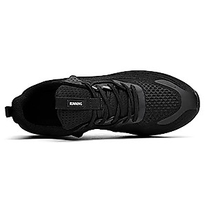 IIV Mens Air Running Shoes Casual Tennis Athletic Gym Lightweight Fashion Sneakers AllBlack US 10