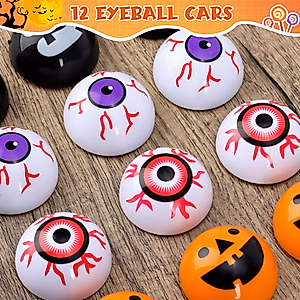 POPGIFTU Halloween Party Favors for Kids, 24 Pack (242PCS) Gloves Stuffed Toys Bulk, Non-Candy Halloween Treat Bags Fillers for Halloween Party Supplies Pinata Classroom Prizes