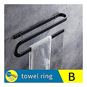 Towel Racks, Towel Rack Towel Racks Towel Rail for Bathroom Bathroom Towel Bar Wall Mounted Aluminum Toilet Towel Holder Shelf Storage Rack Holder Fixture Home Gadgets/B-Towel Rack/a