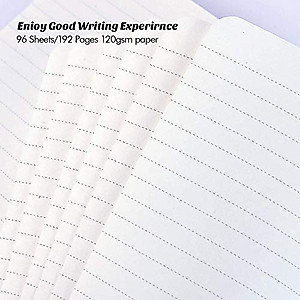 JoyNote A5 Ruled Notebooks with Pen Holder, 2 Pack Thick Classic Hardcover Writing Notebook and Journal, 96 Sheets/192 Pages, 5.75 x 8.25 inches