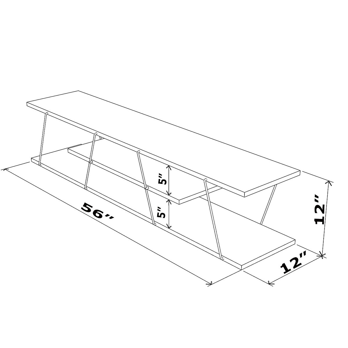 Overstock SavaHome Tristana TV Unit Oak