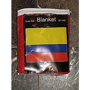 AES Colombia Colombian Flag 50x60 Polar Fleece Blanket Throw