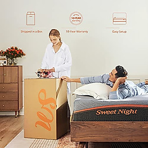 Sweetnight Memory Foam Mattress, 12 Inch Queen-Size Mattress in a Box
