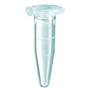 Eppendorf 022363204 Polypropylene Safe-Lock Graduated Microcentrifuge Tube, 1.5mL Capacity, Clear (Case of 500 Tubes)