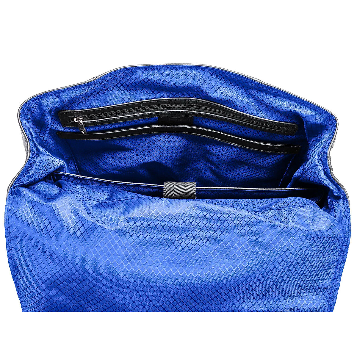 McKleinUSA Element Pebble Grain Calfskin Leather 17" Leather Two-Tone Flap-Over Laptop & Tablet Backpack Black (18472)