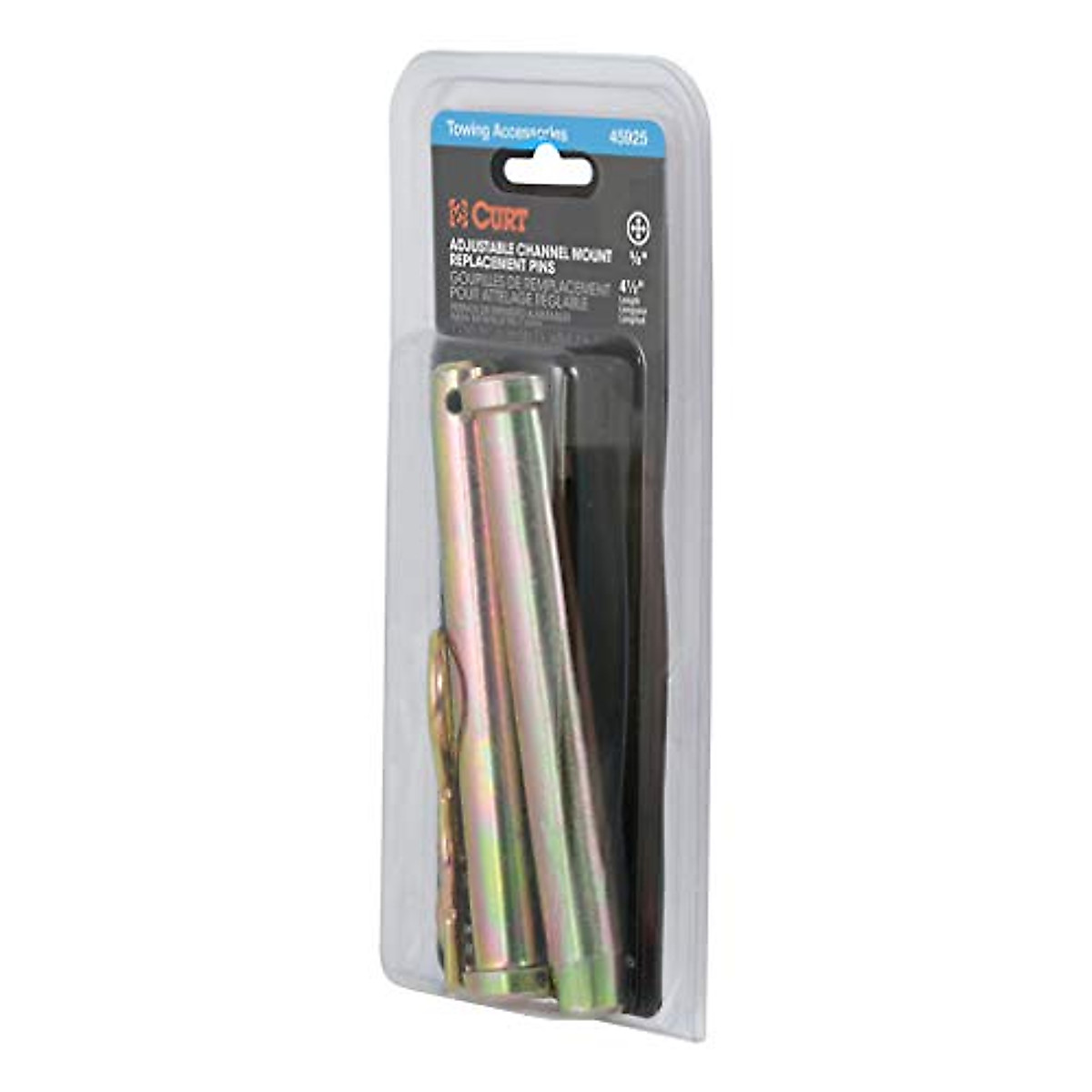 CURT 45925 Replacement Pins & Clips for Adjustable Trailer Hitch Ball Mount , Gold