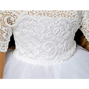 HWD Girls Doll Clothes and Accessories , Princess Costume , Wedding Dress , Party Gown Dress for 18 inch Dolls (White)