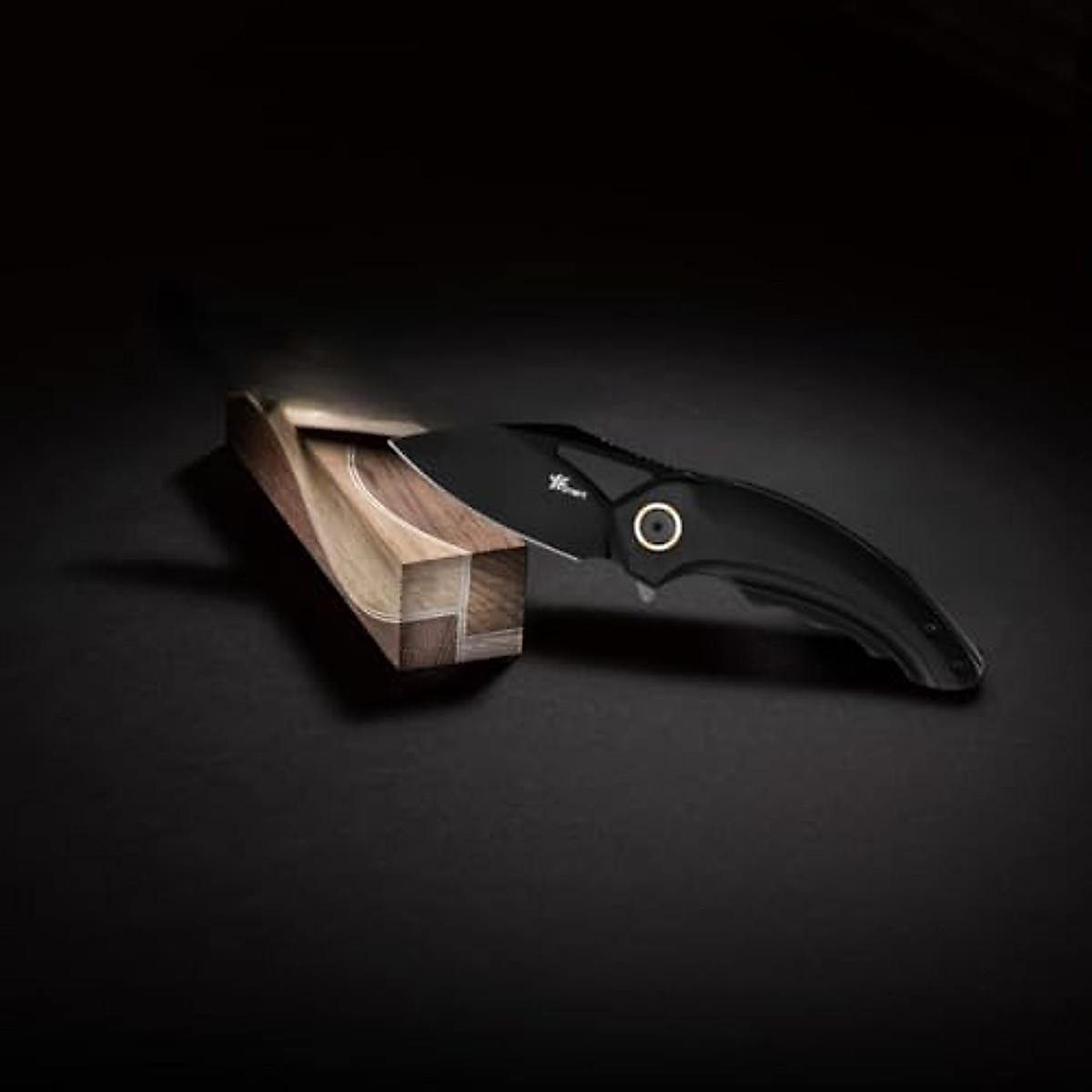 YF SMART Folding Utility Pocket Knife with 2.6" Black Stainless Steel Blade and Durable Anodized Alumina Handle EDC Knife,SpeedSafe Assisted Opening - Everyday Carry