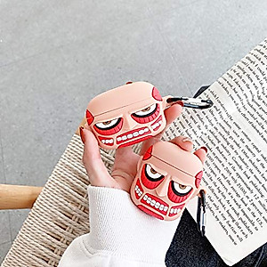 New 3D Cute Cartoon Airpods case,Suitable for Airpod pro, Soft Silicone,Fun Stylish Skin,Suitable Teenagers,Children,Girl,Boys (Colossal Titan-pro)