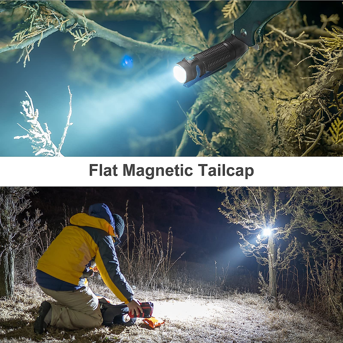 OLIGHT Baton3 Premium Edition 1200 Lumens Compact LED Flashlight Powered by a Single Rechargeable Battery, with Charging Box, Black