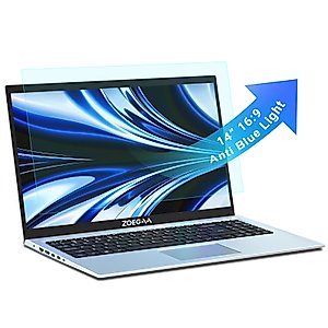 ZOEGAA 14" Anti Blue Light and Anti Glare Laptop Screen Protector Compatible with HP Pavilion 14, HP Chromebook 14, HP Stream 14, Acer Chromebook 14, Acer Aspire 14" 16:9