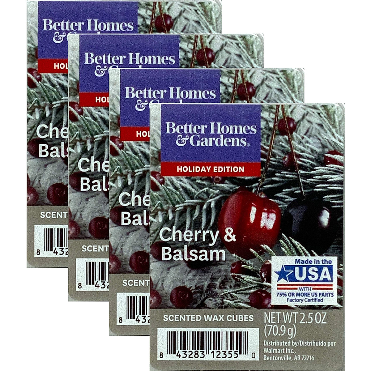 Better Homes and Gardens Cherry and Balsam Wax Cubes 4-Pack