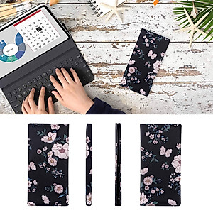 HUA ANGEL Ultra Slim Thin Women Wallet, RFID Blocking Credit Card Holder Bifold Long Purse Magnetic Buckle Ladies Billfold